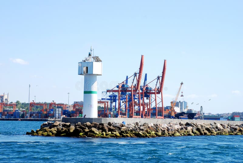 Cargo Operations on a Container Ship Stock Photo - Image of business ...