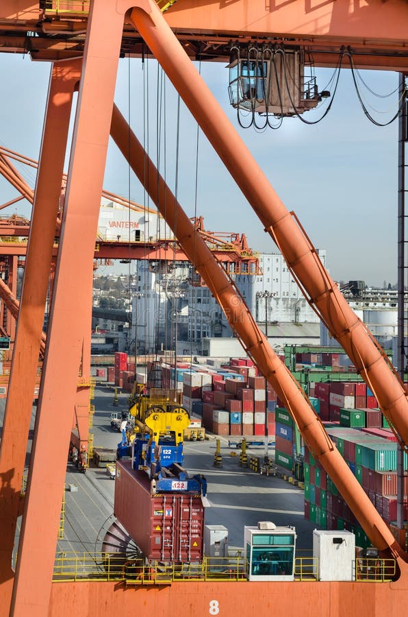 Cargo Operations On A Container Ship In China Editorial Stock Photo ...