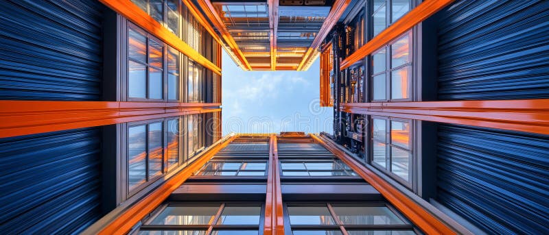 Cargo Pallet Elevated by Forklift in Modern Warehouse from a Unique ...