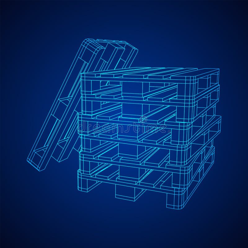 Cargo pallet for warehouse stock vector. Illustration of pack - 188809826
