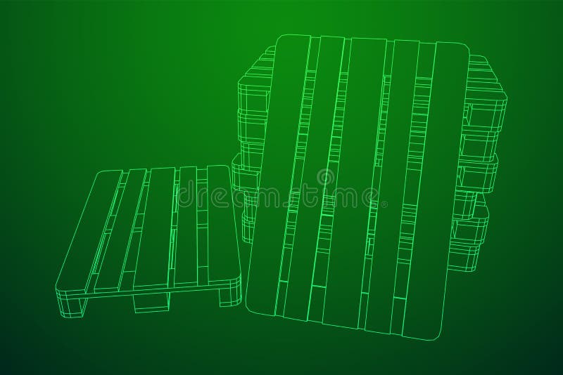 Cargo pallet for warehouse stock vector. Illustration of board - 193666924