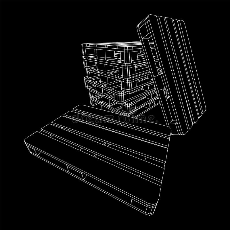 Cargo Pallet for Warehouse Vector Stock Vector - Illustration of ...