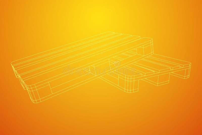 Cargo Pallet for Warehouse Vector Stock Vector - Illustration of poly ...