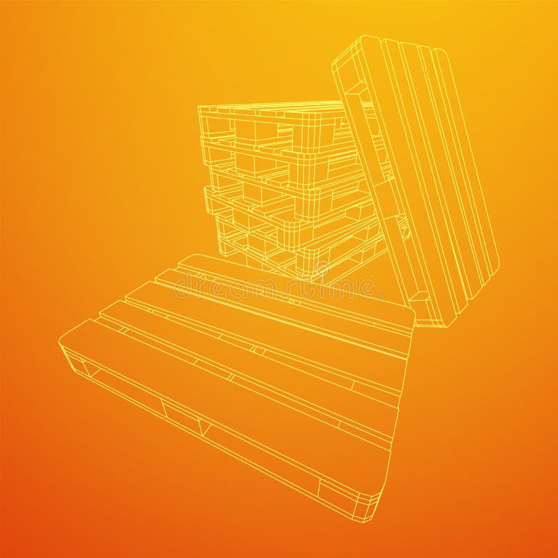 Cargo Pallet for Warehouse Vector Stock Vector - Illustration of rack ...