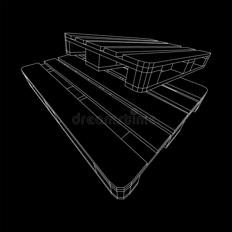Cargo Pallet for Warehouse Vector Stock Vector - Illustration of ...
