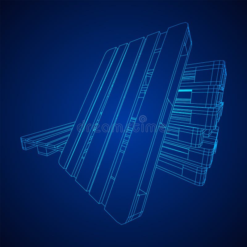 Cargo Pallet for Warehouse Vector Stock Vector - Illustration of ...