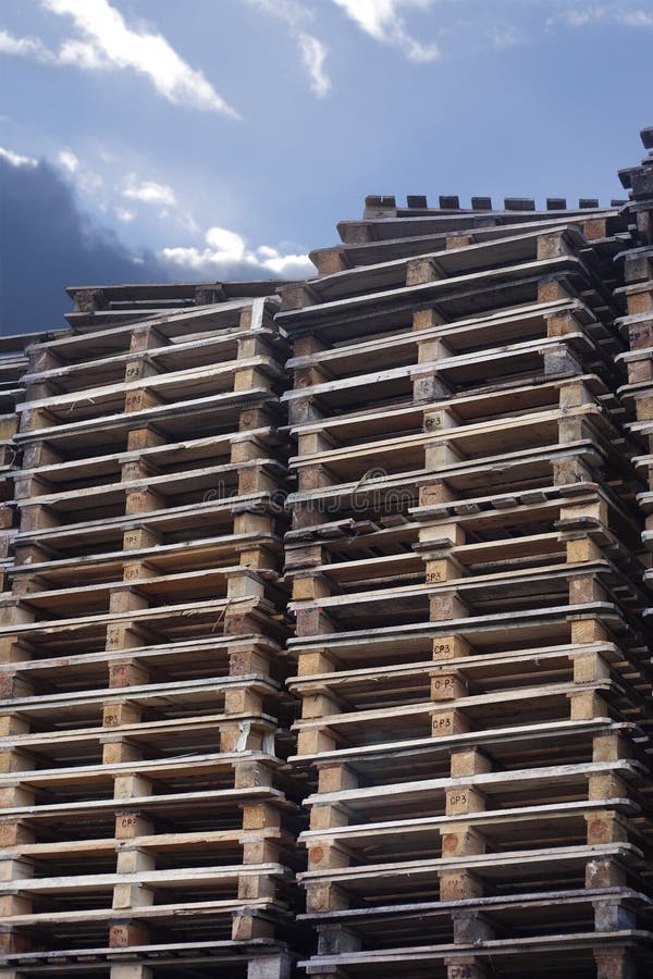 Cargo pallets with sky stock photo. Image of pallet, pack - 469982