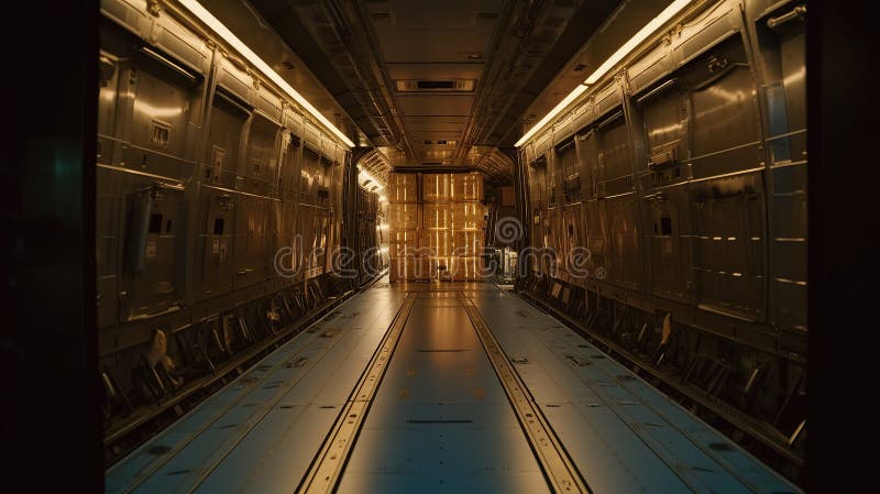 Cargo Plane Carrying Cargo Inside a Cargo Container with Ai Generated ...