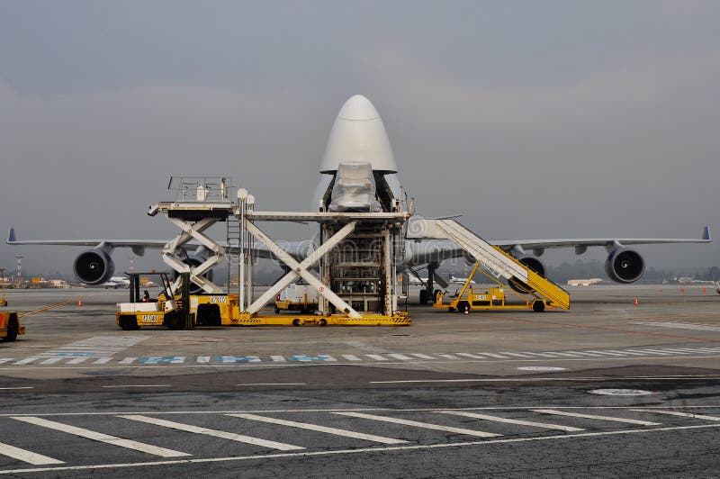 Cargo plane loading editorial photo. Image of front, commercial - 29424741