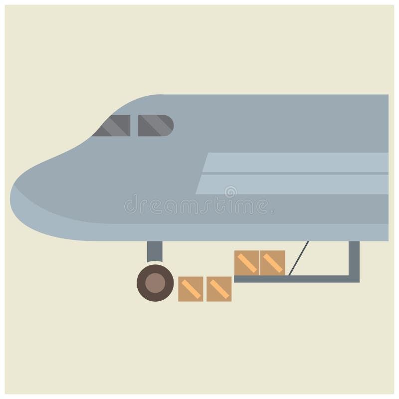 Cargo Plane. Vector Illustration Decorative Design Stock Vector ...