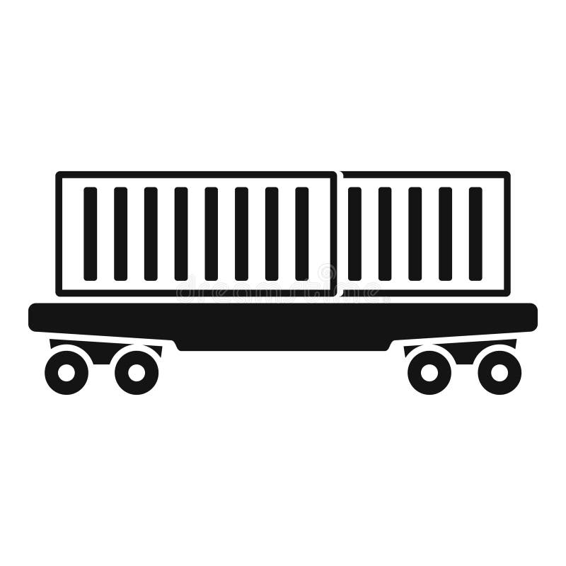 Cargo Platform with Two Containers Standing on Wheels for ...