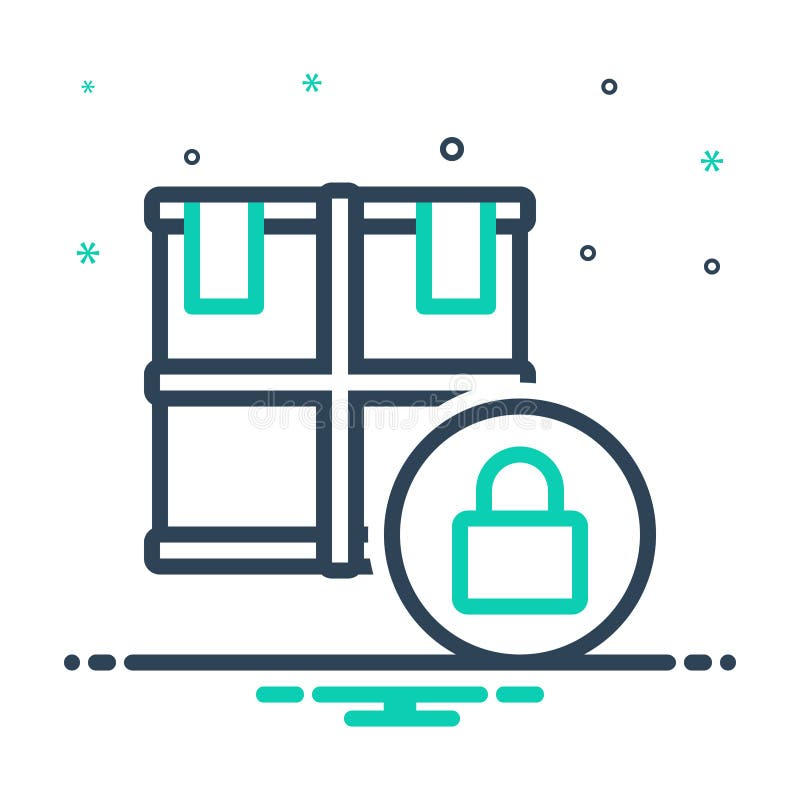 Mix Icon for Cargo Protection, Cargo and Box Stock Vector ...