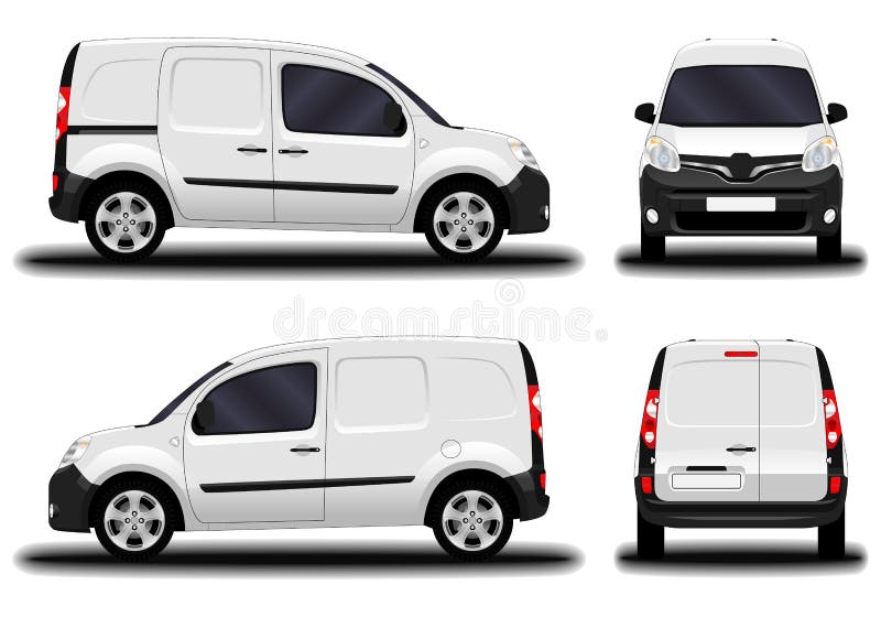 Cargo realistic van. stock illustration. Illustration of industry ...