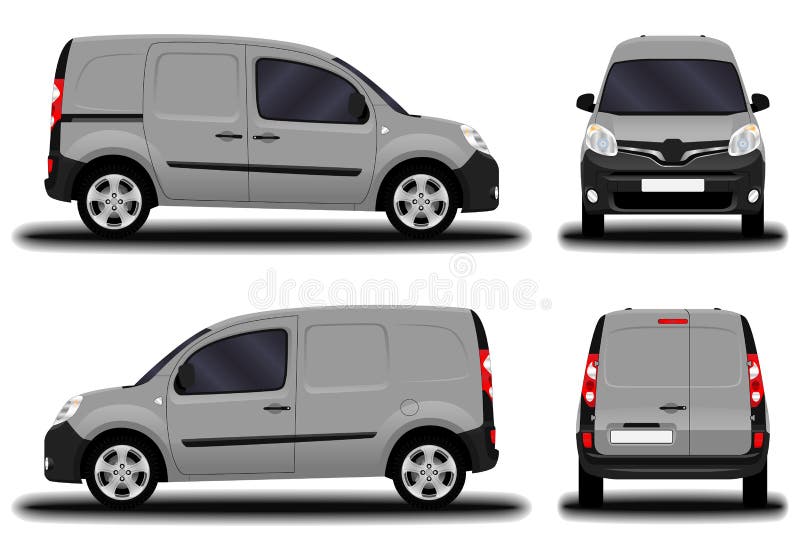 Cargo realistic van. stock illustration. Illustration of blank - 107884054