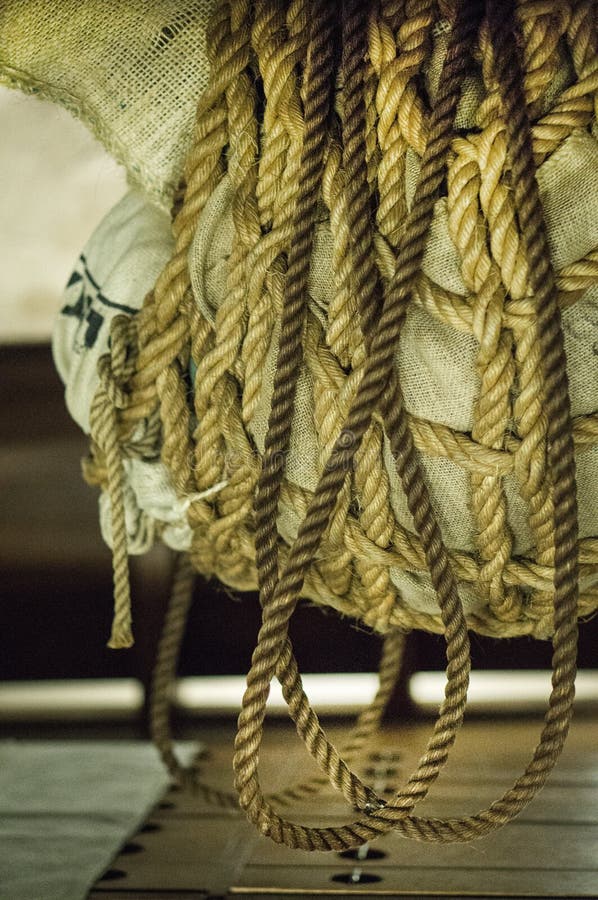 Cargo in the Ropes on the Ship. Stock Photo - Image of port, marine ...