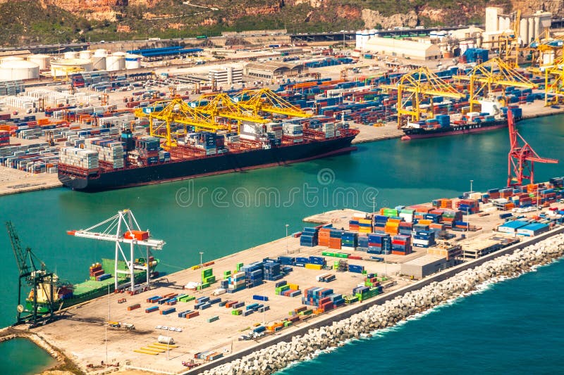 Cargo sea port editorial stock photo. Image of cargo - 39786528