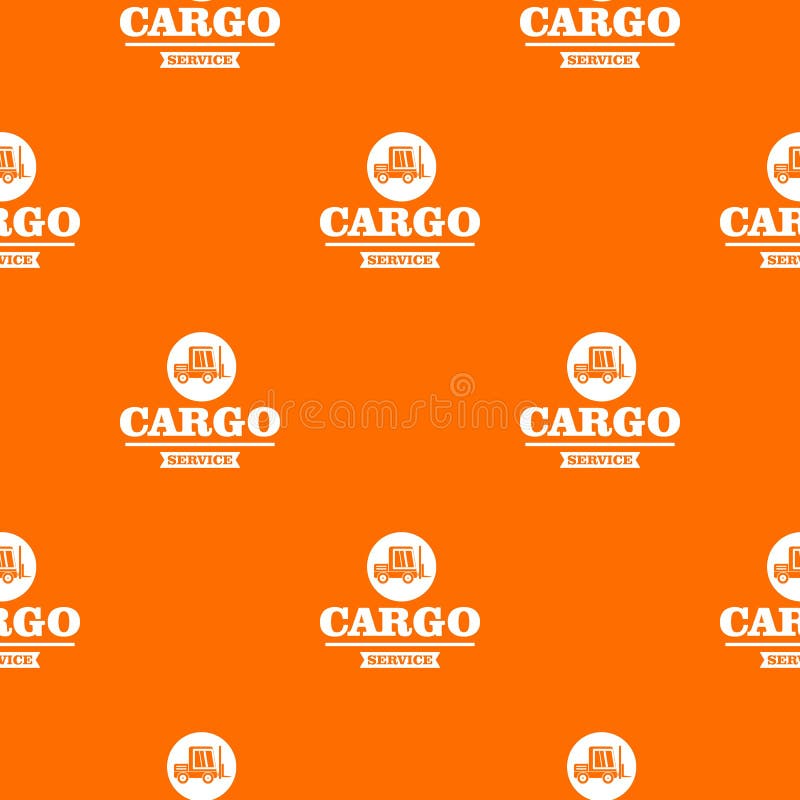 Cargo Service Pattern Vector Orange Stock Vector - Illustration of ...