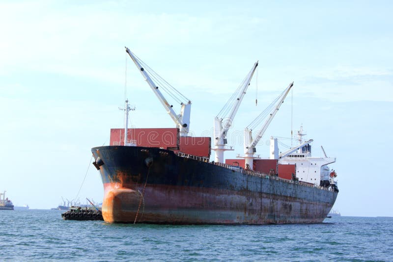 Cargo ship stock photo. Image of cargo, industrial, loading - 26059354
