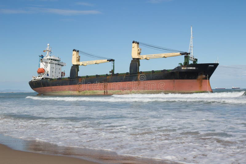 Cargo Ship editorial photography. Image of danger, beach - 27132962