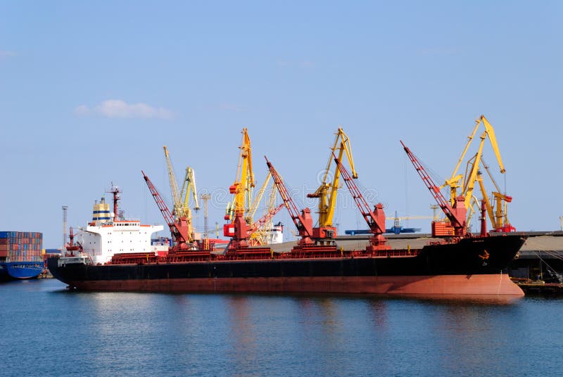 The cargo ship stock photo. Image of export, portal, port - 5328104
