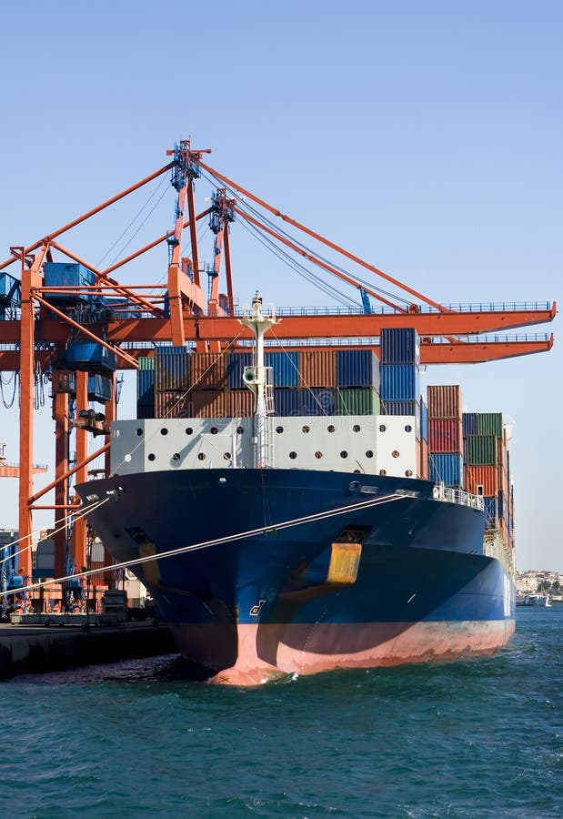 Cargo Ship stock image. Image of international, water - 28136443