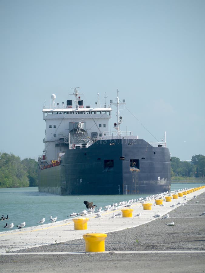 Cargo ship docking stock image. Image of logistics, illuminated - 9436427