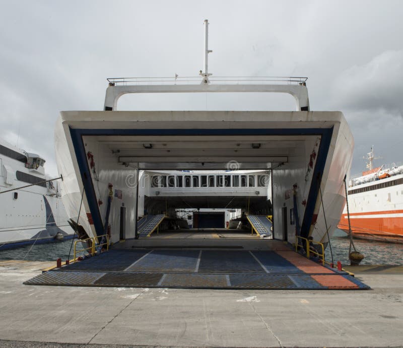 Cargo ship back side view stock image. Image of cargo - 50425195