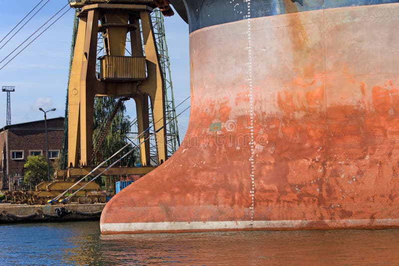 Cargo Ship Bow stock photo. Image of construction, building - 22098516