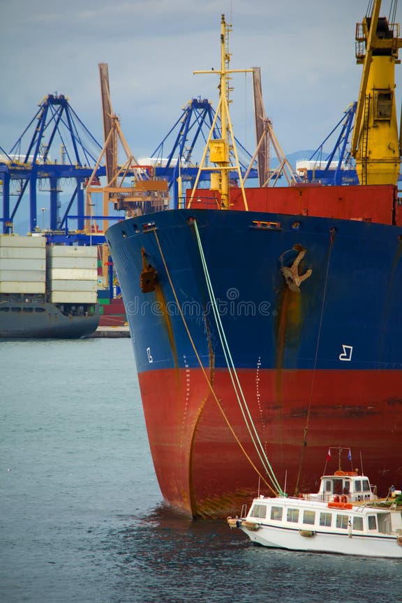 Cargo Ship Bow stock image. Image of harbour, naval, port - 37093887