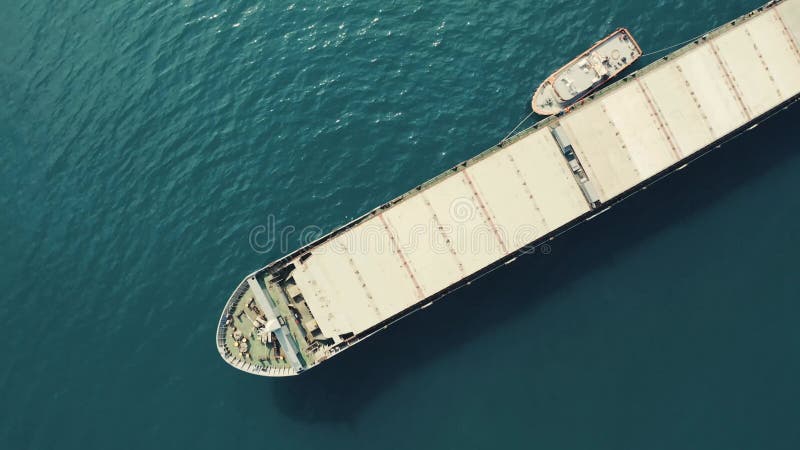 Bulk Carrier Vessel Manoeuvring in Sea Stock Video - Video of ...