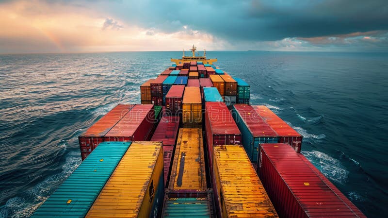 Cargo Ship Carrying Containers for Business Logistics and ...