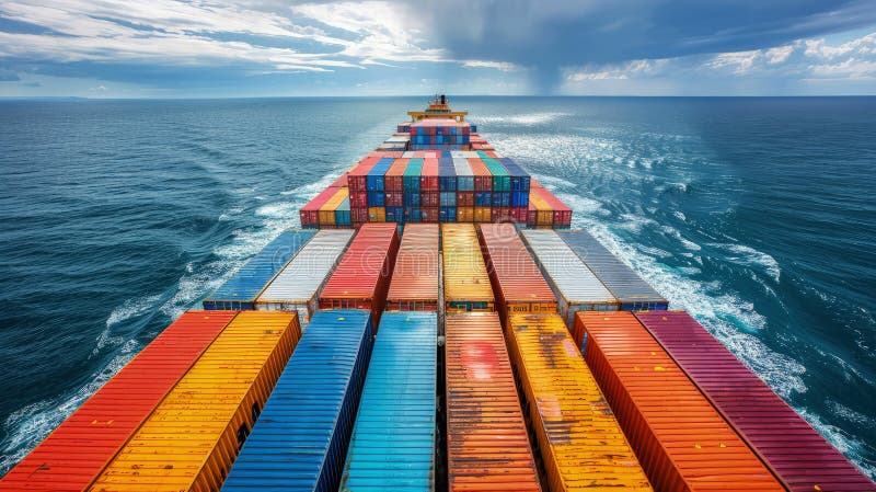 Cargo Ship Carrying Containers for Business Logistics and ...