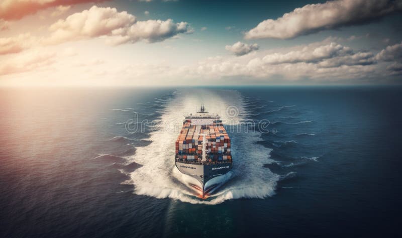 Cargo Ship Carrying Containers for Import and Export Business Logistics ...