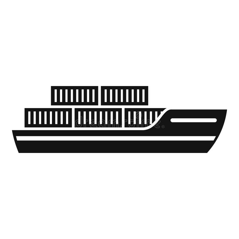 Cargo Ship Carrying Freight Container in Black and White Minimalist ...