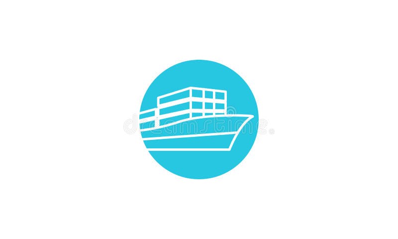 Cargo Ship with Circle Logo Vector Symbol Icon Design Graphic ...