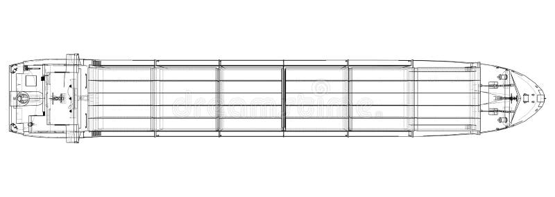 Cargo ship with containers stock illustration. Illustration of loading ...