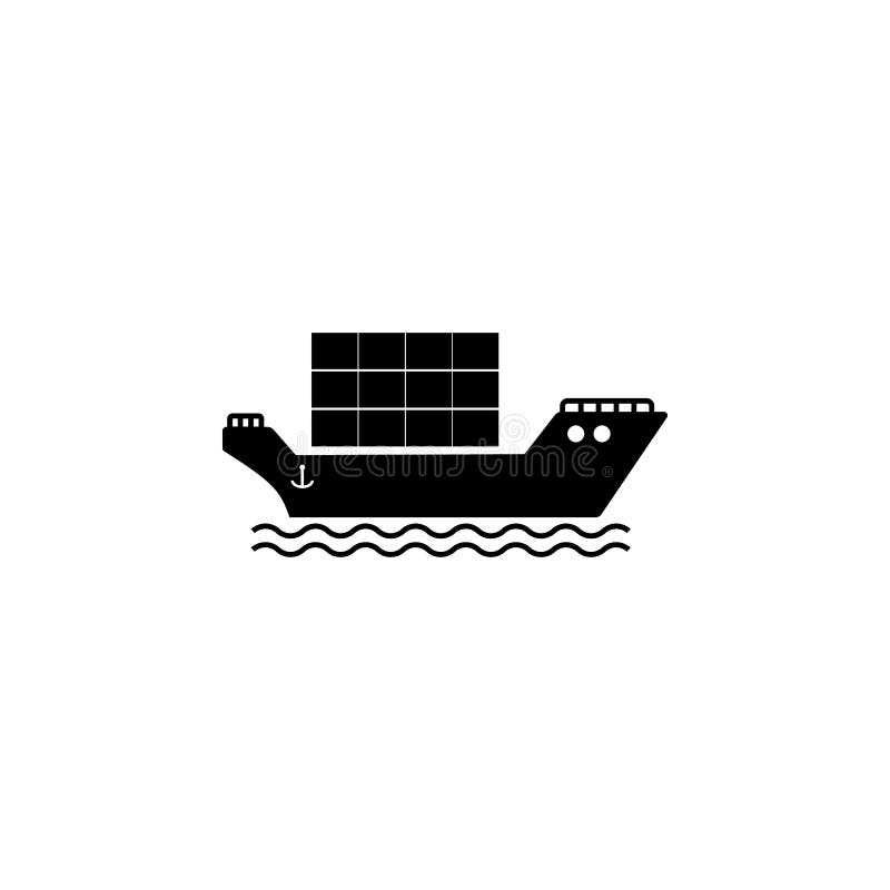 Cargo Ship with Containers Icon. Element of Logistic for Mobile Concept ...