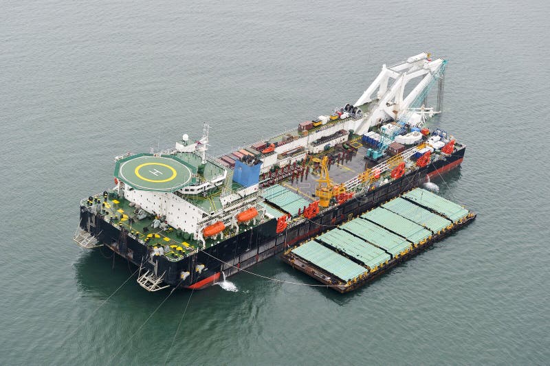 Pipelaying Barge Working In North Sea Stock Photo - Image of norway ...