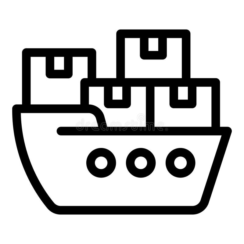 Cargo Ship Delivering Goods Around the World Stock Vector ...