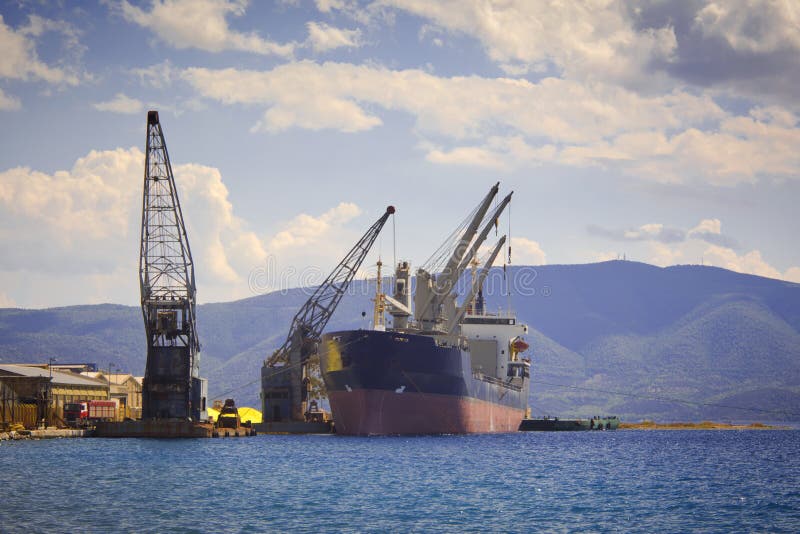 Cargo ship stock photo. Image of maritime, blue, export - 44260526