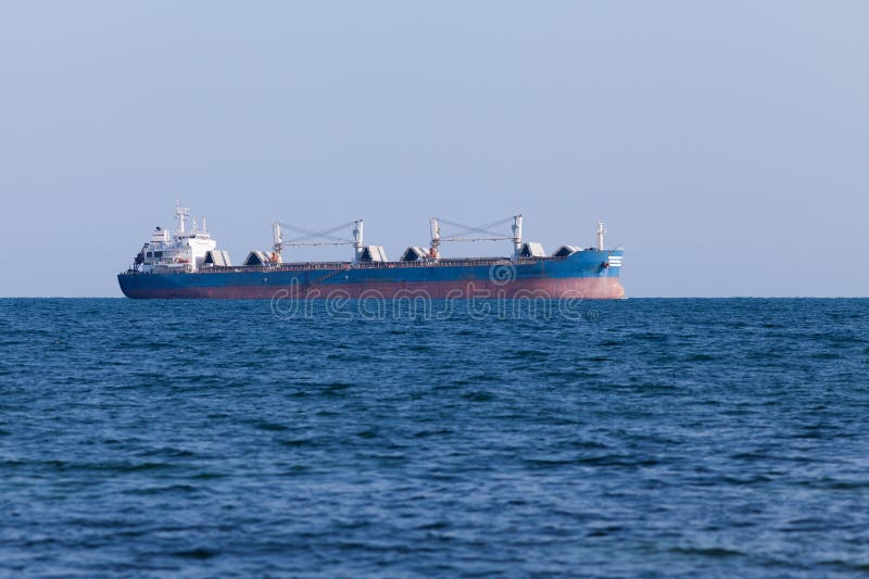 Cargo Ship Floating on Black Sea Stock Image - Image of ship, landscape ...