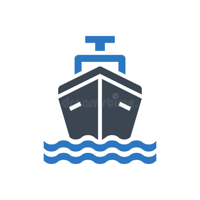 Cargo Ship Front Icon stock vector. Illustration of sign - 361696074