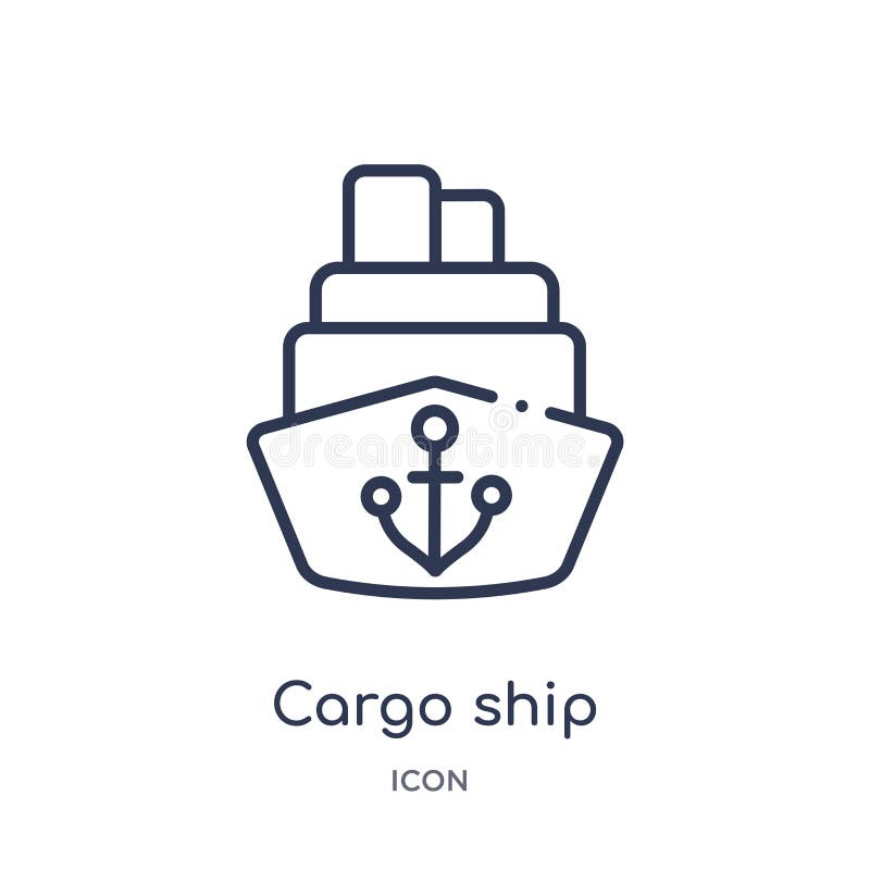 Cargo Ship Front View Icon From People Skills Outline Collection. Thin ...
