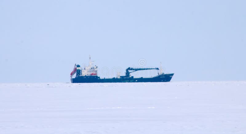 Cargo ship in ice stock image. Image of bulk, delivering - 38946473