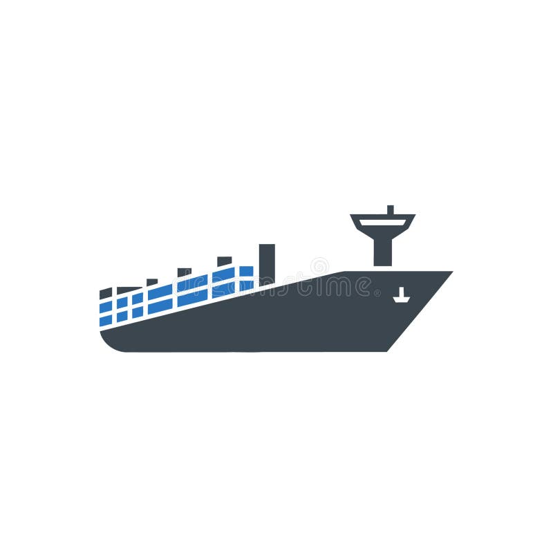 Cargo Ship Icon stock vector. Illustration of vessel - 377662637