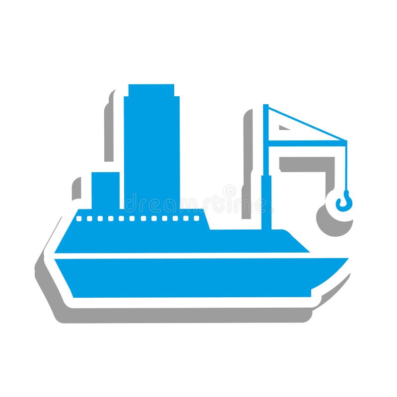 Cargo Ship Icon Pictogram Image Stock Vector - Illustration of sail ...