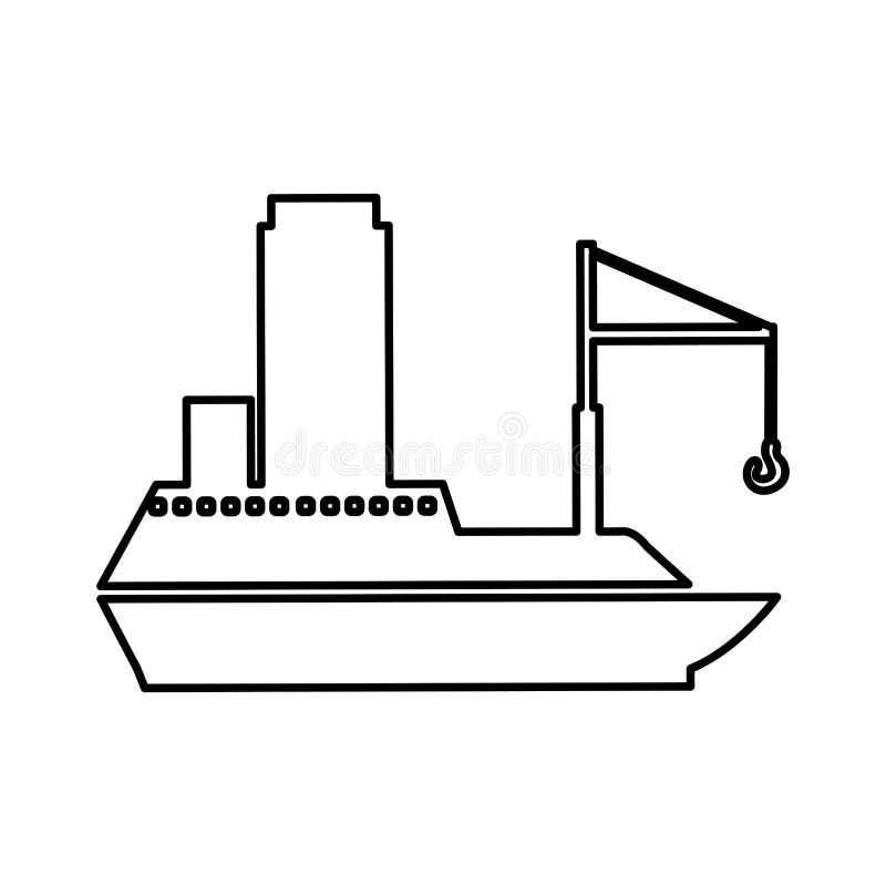Cargo Ship Icon Pictogram Image Stock Vector - Illustration of ...