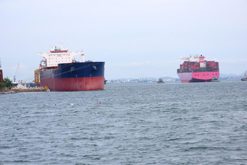 Cargo Ship for Import and Export Stock Image - Image of international ...