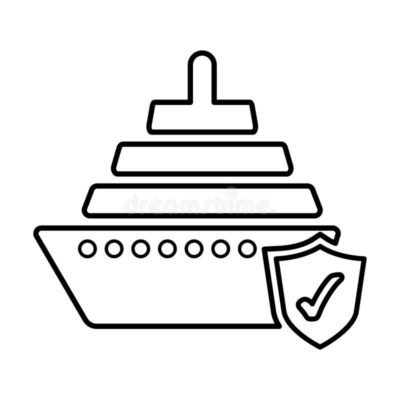 Ship Insurance Icon Outline Vector. Sunk Burning Stock Illustration ...