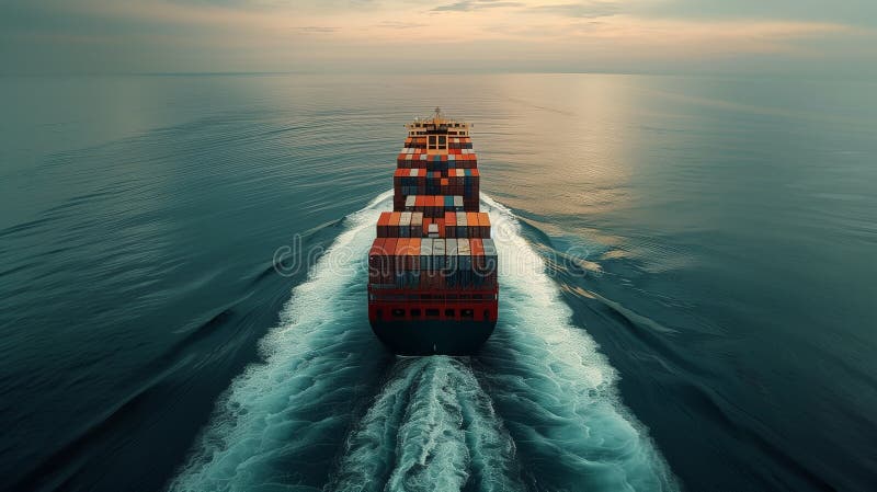 Cargo Ship Loaded with Containers: Fast Delivery Concept Stock Image ...